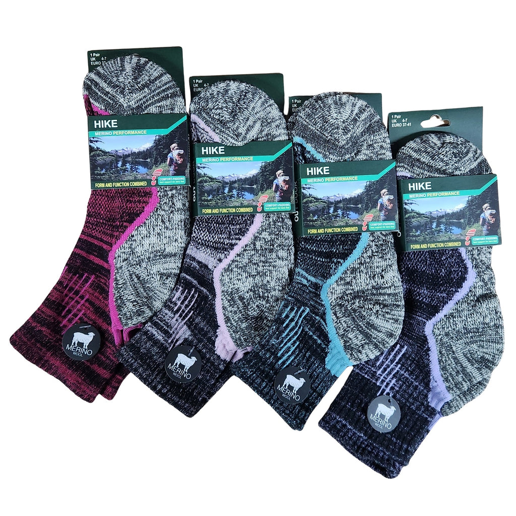 Buy Wholesale Ladies Women Low Cut Merino Wool Hike Trekking Socks (1 ...