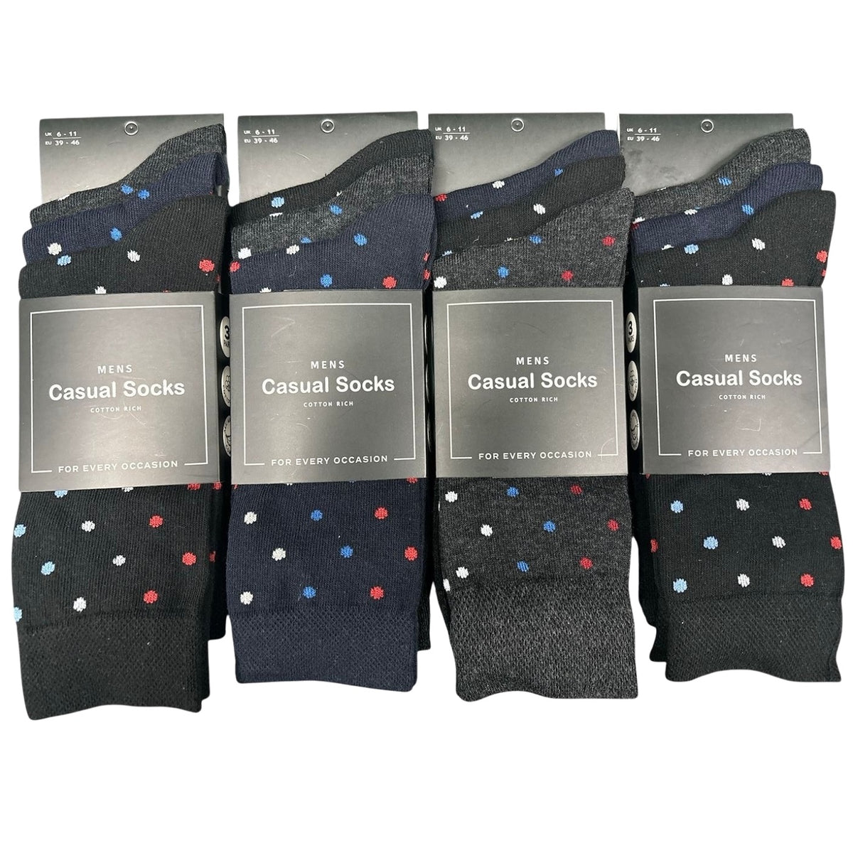 Buy Wholesale Mens Everyday Socks Dot Design (3 Pair) Supplier UK ...